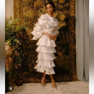 Markarian | Dresses | New Rare Markarian Msrp 632 Treena White Tiered ...